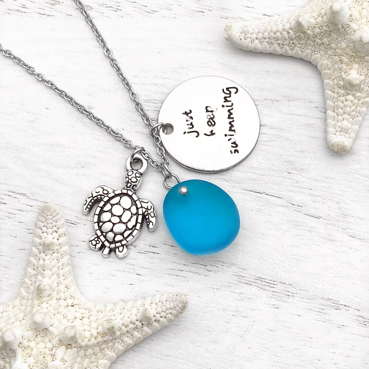 Just Keep Swimming Necklace – GoBeachy