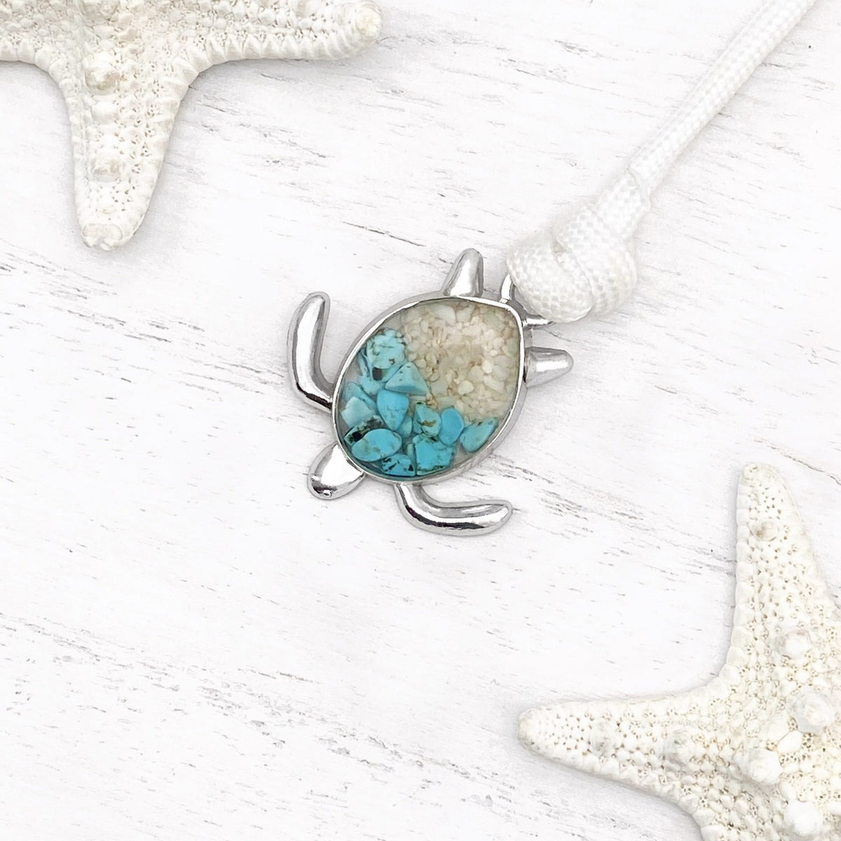 White Rope Sand Sea Turtle Bracelet - Teal Turquoise – GoBeachy